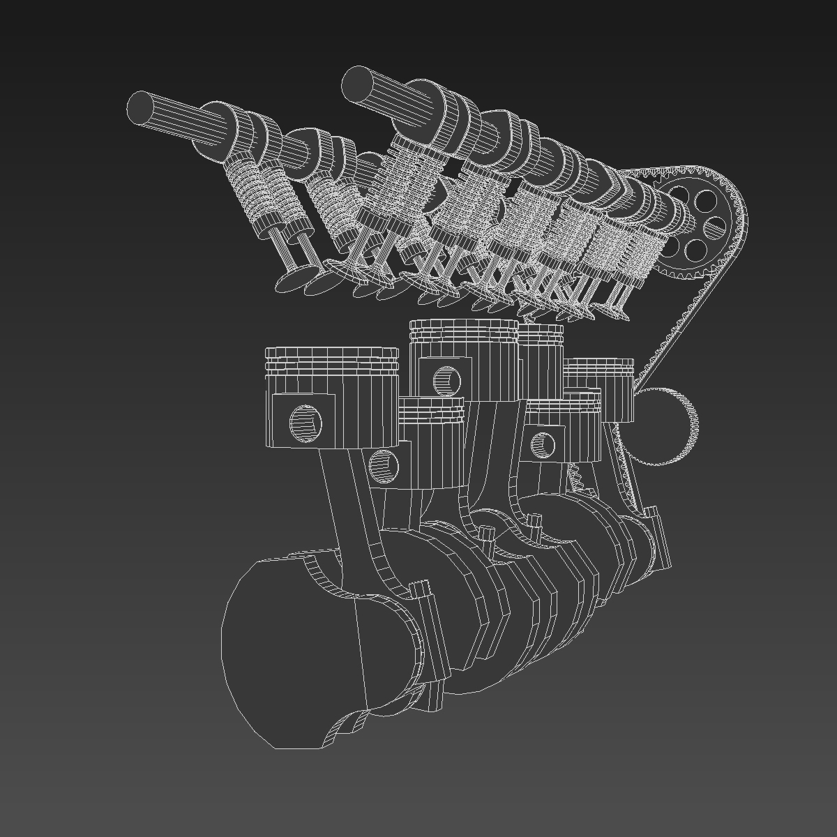 Dual overhead camshaft dohc 3D model - TurboSquid 1209404