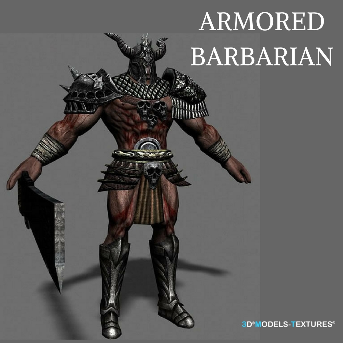 Armored barbarian 3D model - TurboSquid 1209456