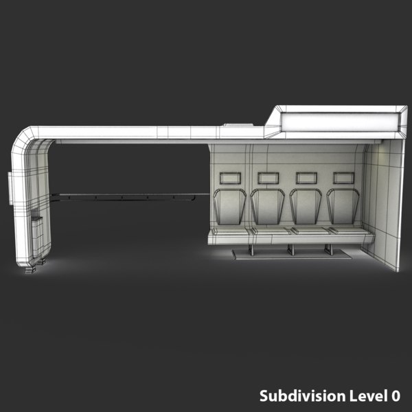 Sci-fi bus stop 3D - TurboSquid 1209689