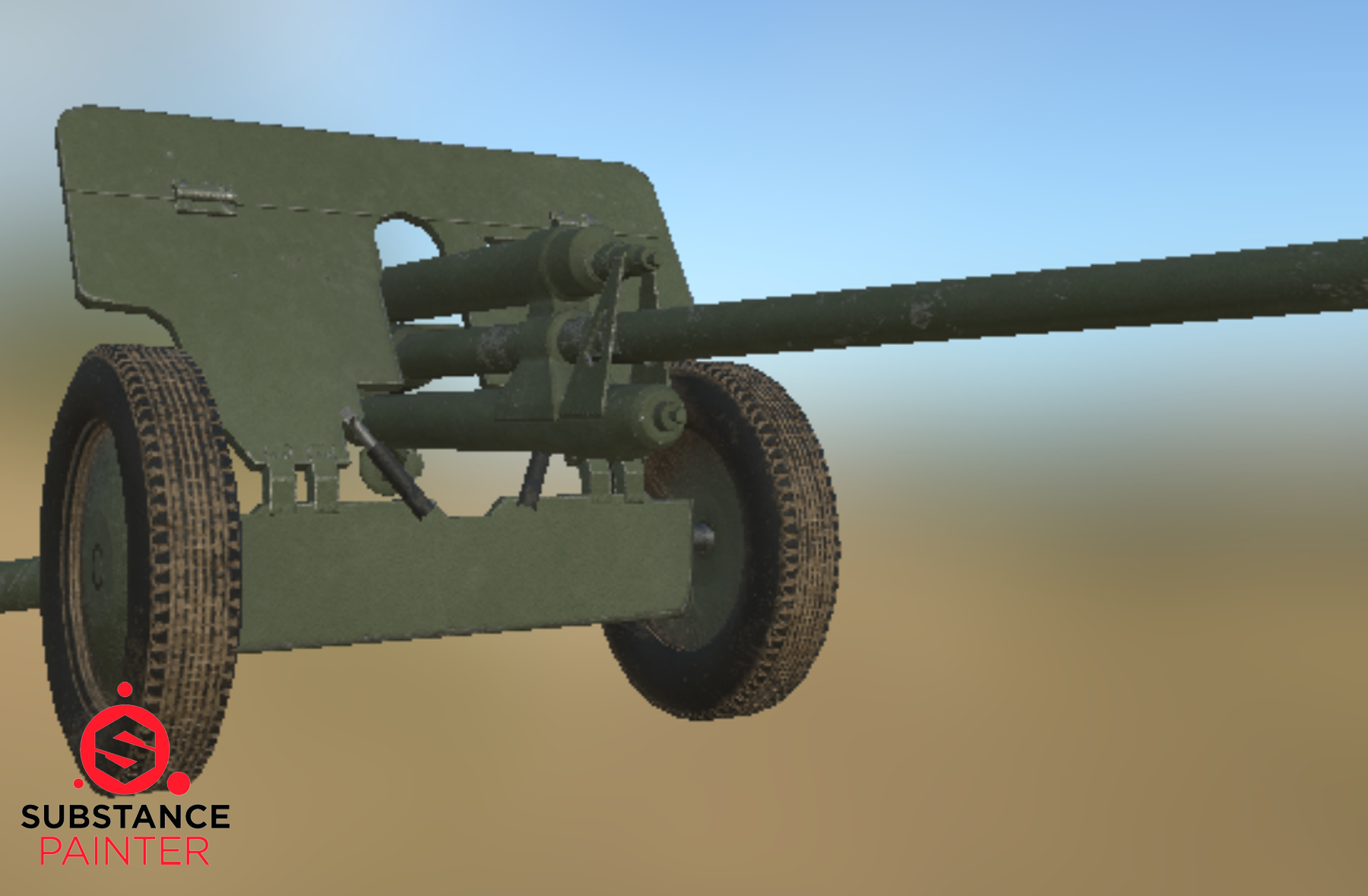 57 mm gun zis 3D model - TurboSquid 1209728