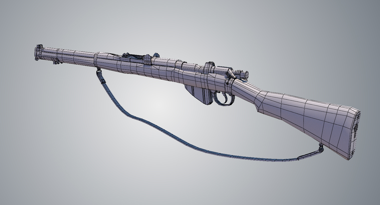 Lee enfield mk3 3D model - TurboSquid 1209932