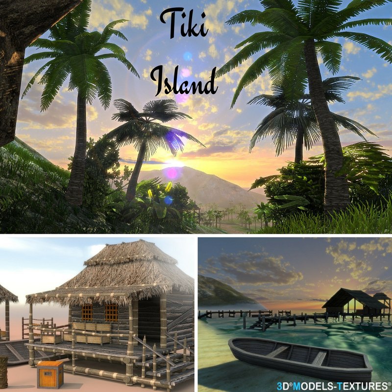 Tiki island 3D - TurboSquid 1210049