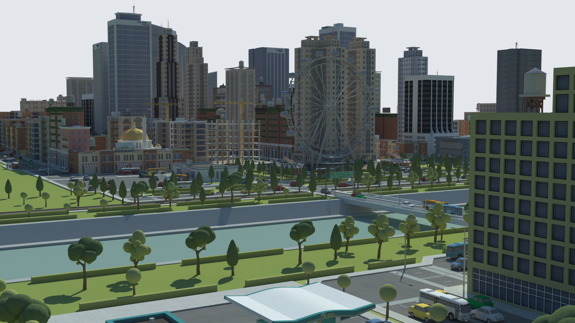 Realistic cartoon city modular 3D - TurboSquid 1210306