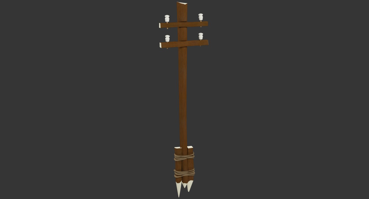Stylized old electric post 3D model - TurboSquid 1210466