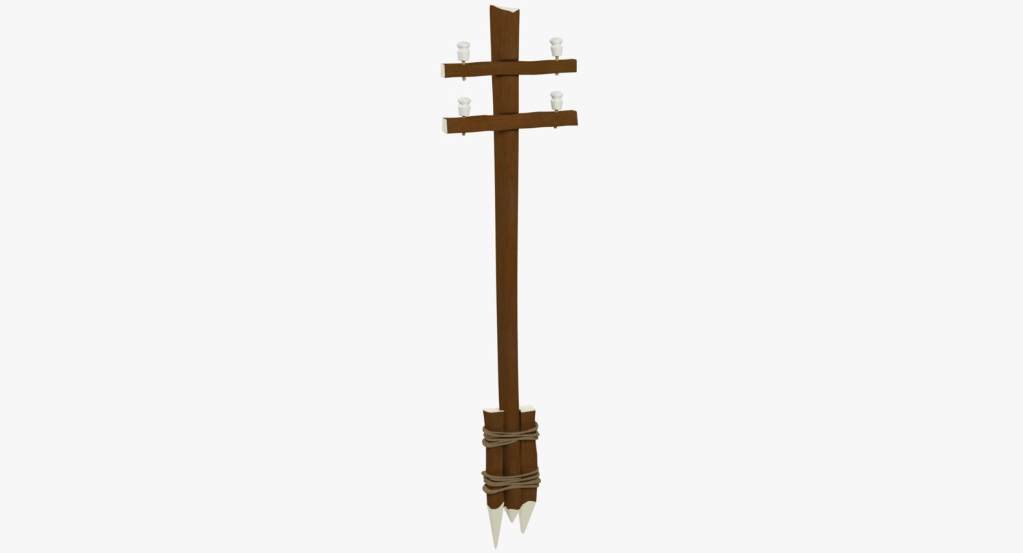 Stylized old electric post 3D model - TurboSquid 1210466