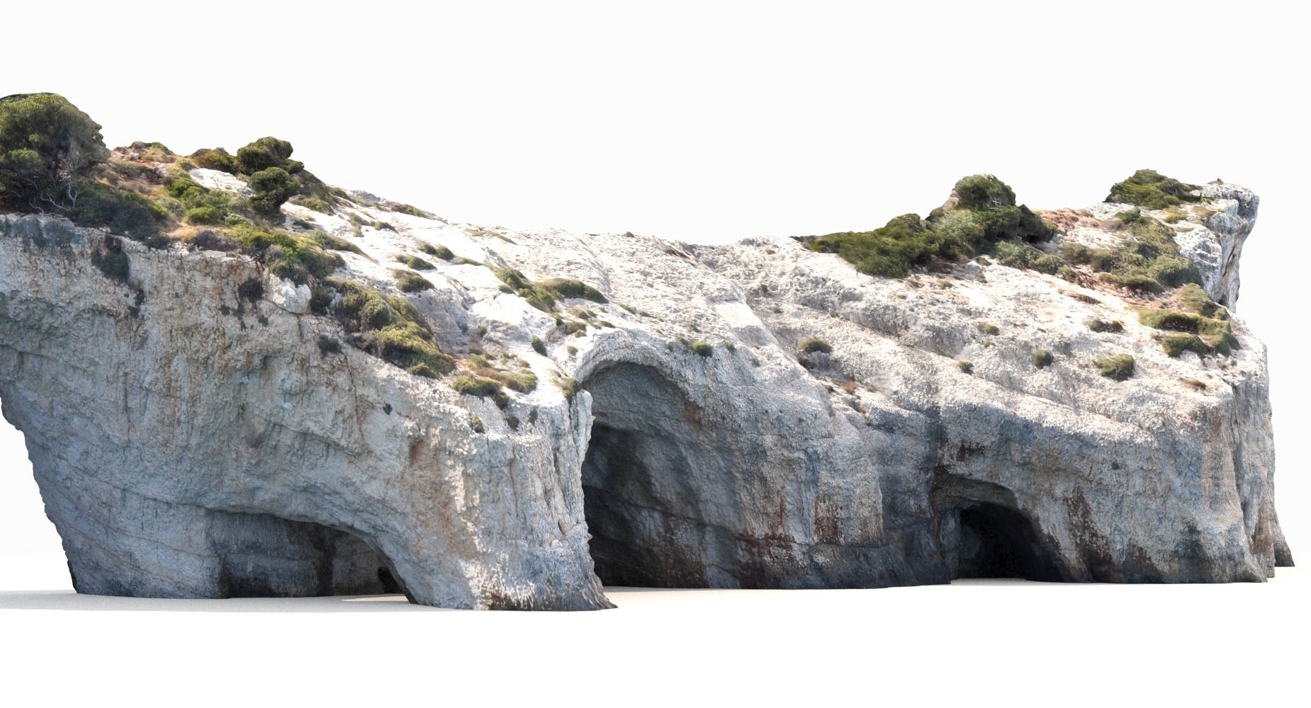 Mediterranean cliff model - TurboSquid 1210551
