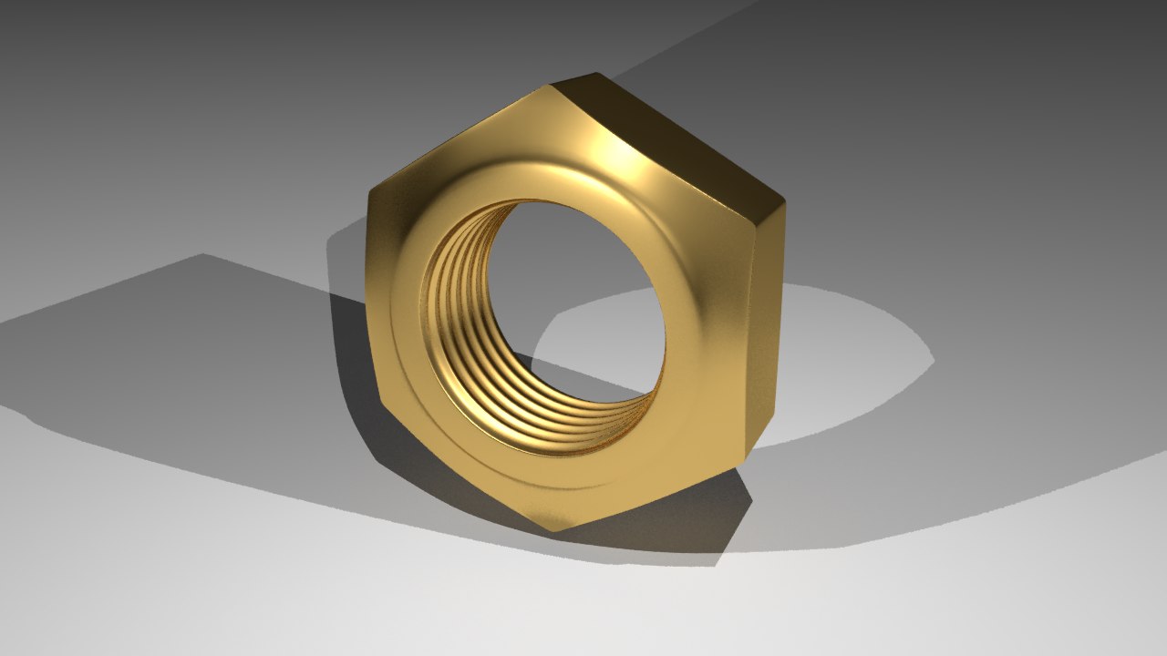 Hex nut 3D model - TurboSquid 1210566