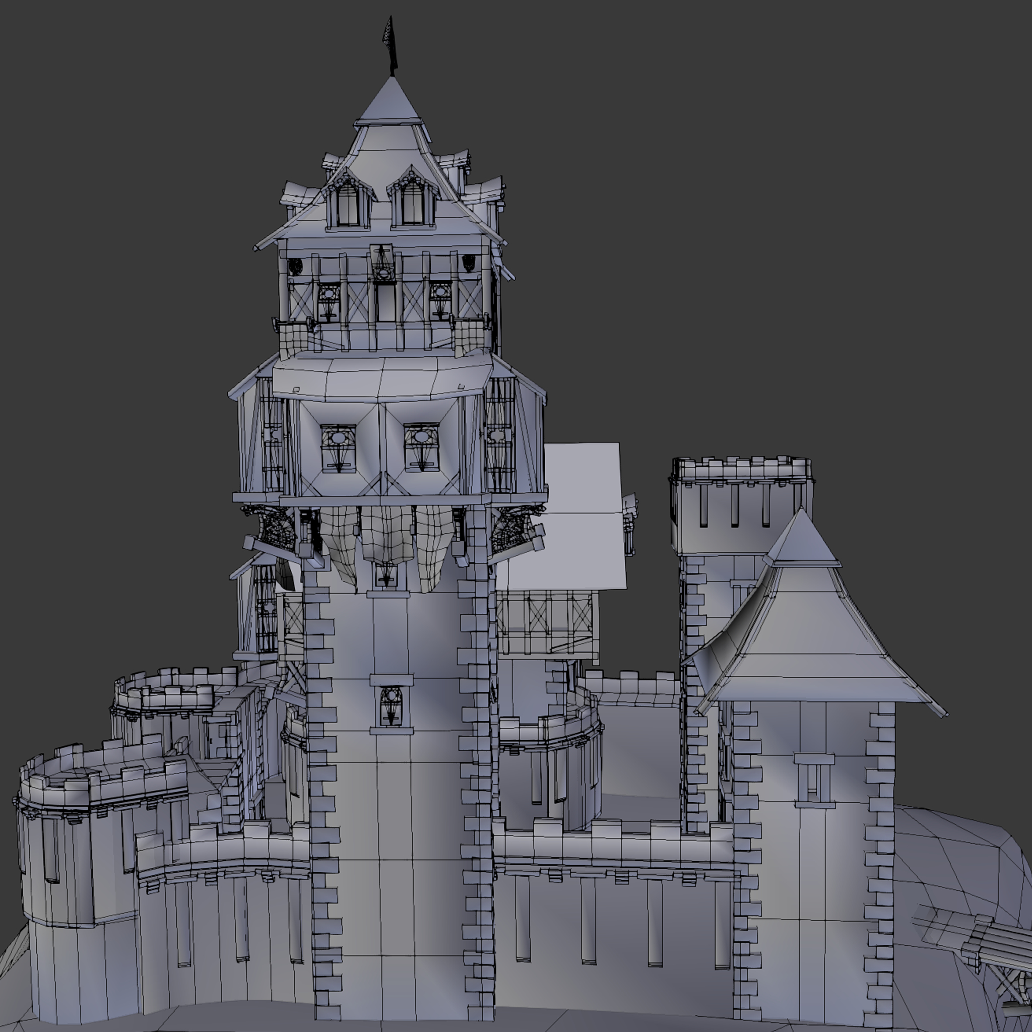 Castle tower 3D model - TurboSquid 1210777
