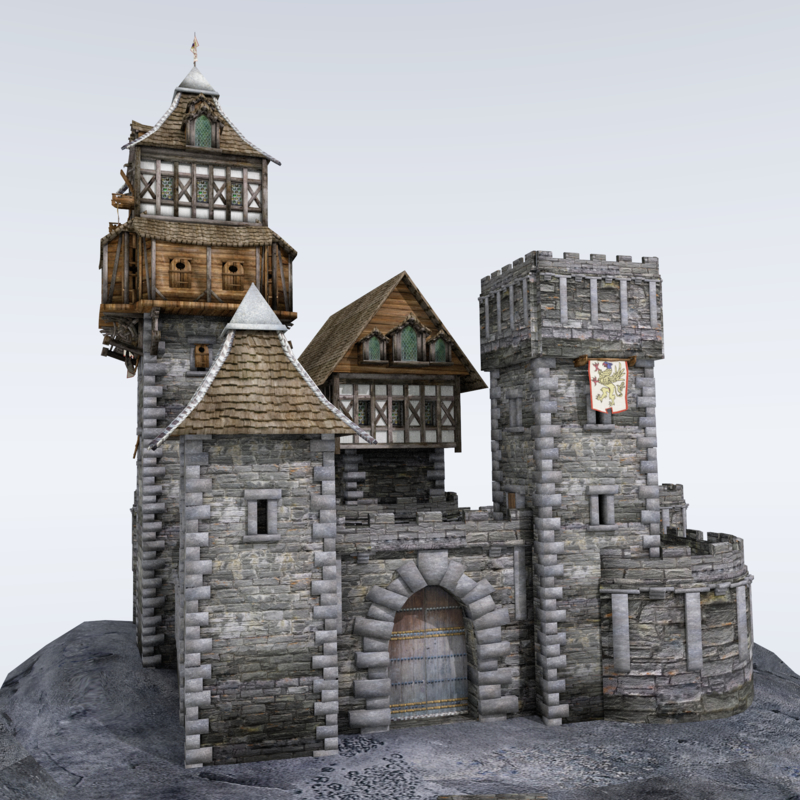 Castle tower 3D model - TurboSquid 1210777