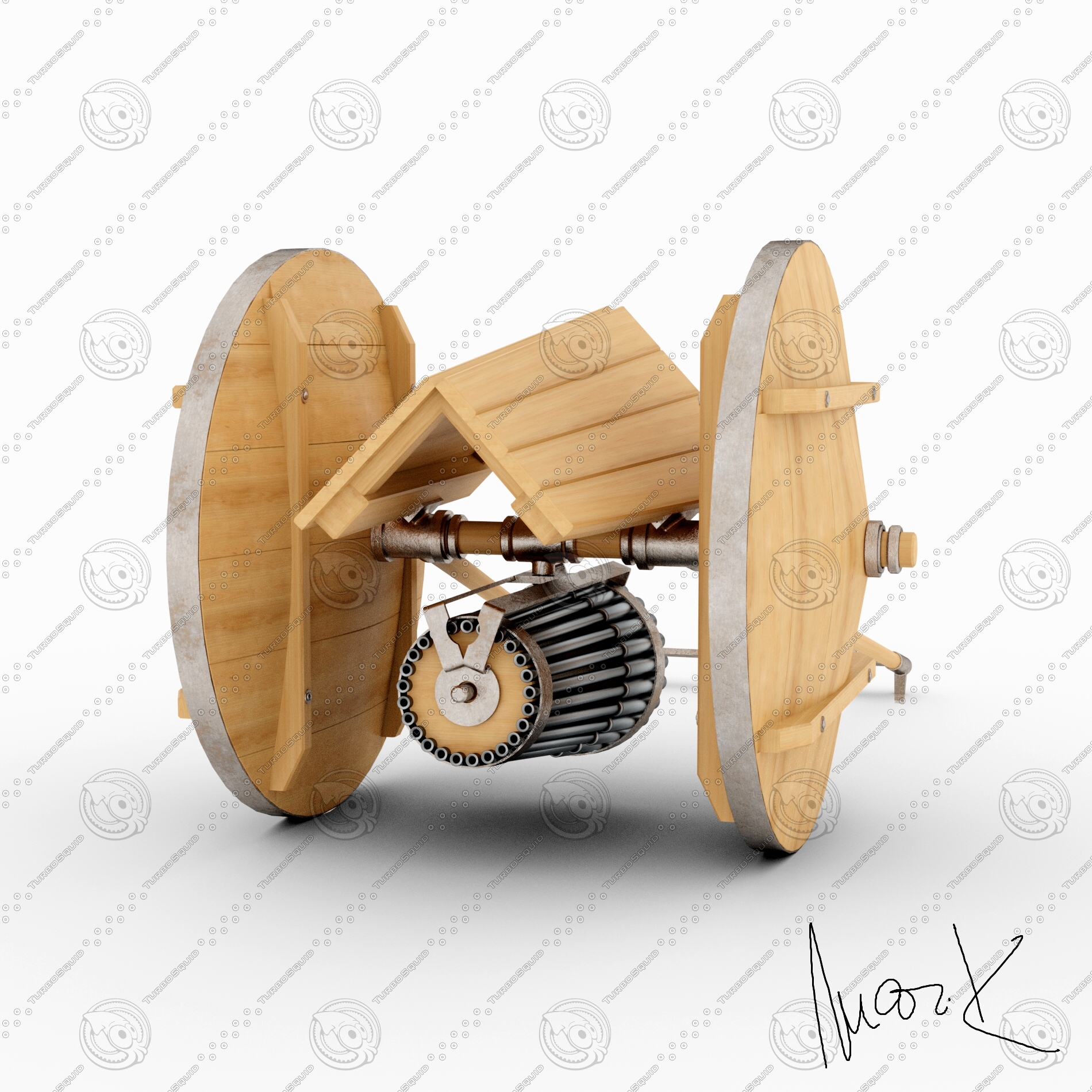 Machine-gun leonardo da model - TurboSquid 1210887