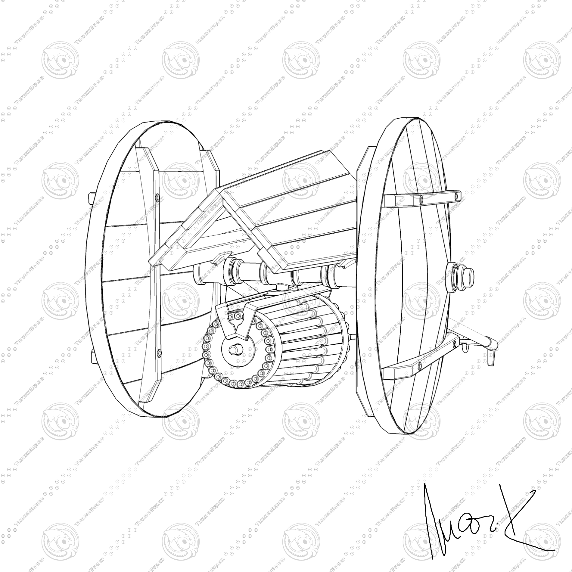Machine-gun leonardo da model - TurboSquid 1210887