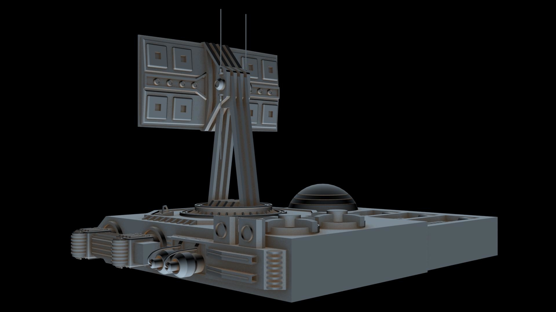 3D sci-fi radar station 1 model - TurboSquid 1210957
