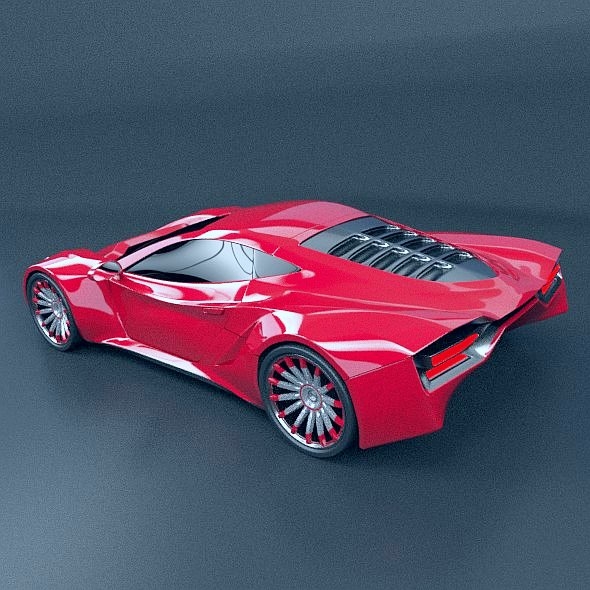 Supercar concept car model - TurboSquid 1211401