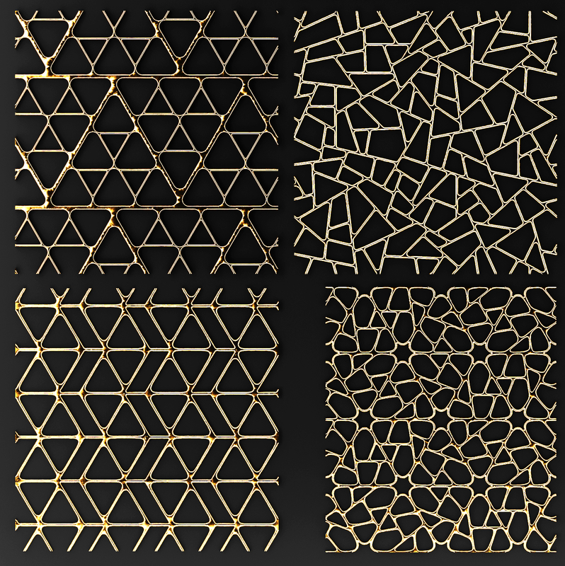 Golden lattice 3D model - TurboSquid 1211418