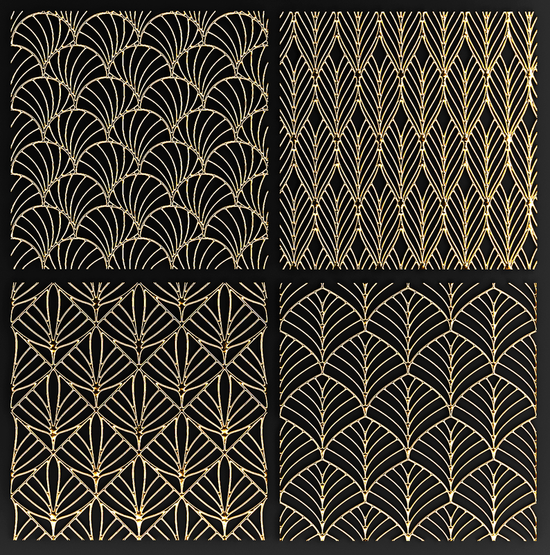 Golden lattice 3D model - TurboSquid 1211418