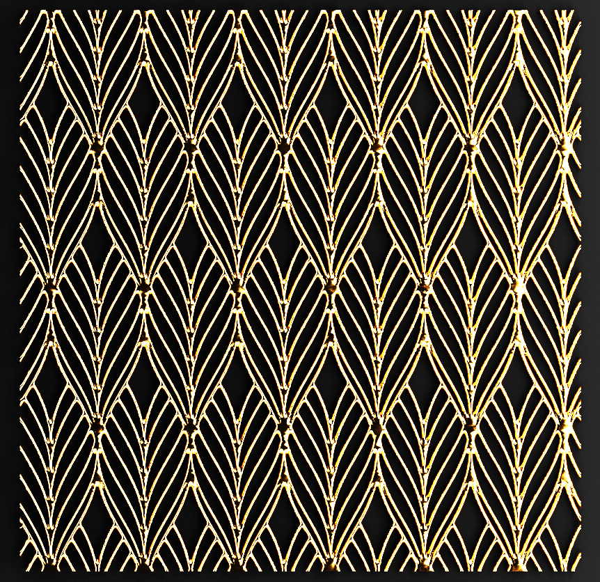 Golden lattice 3D model - TurboSquid 1211418