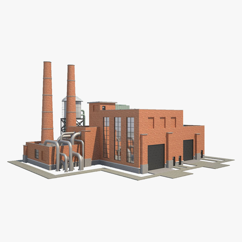 Factory building 3D model - TurboSquid 1211500