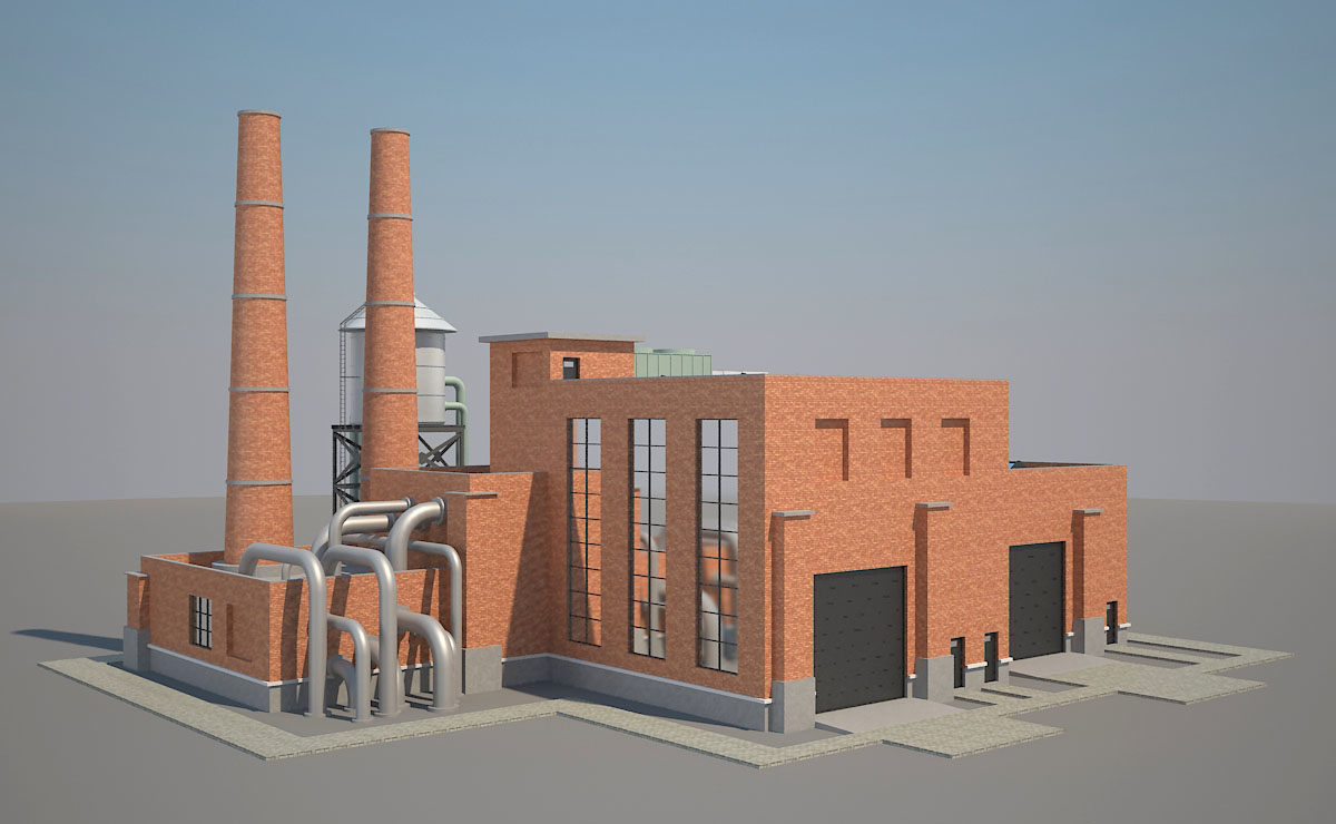 Factory building 3D model - TurboSquid 1211500