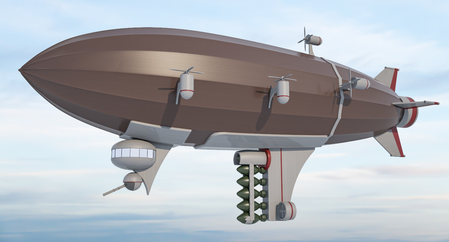 Army blimp - 3D - TurboSquid 1211625