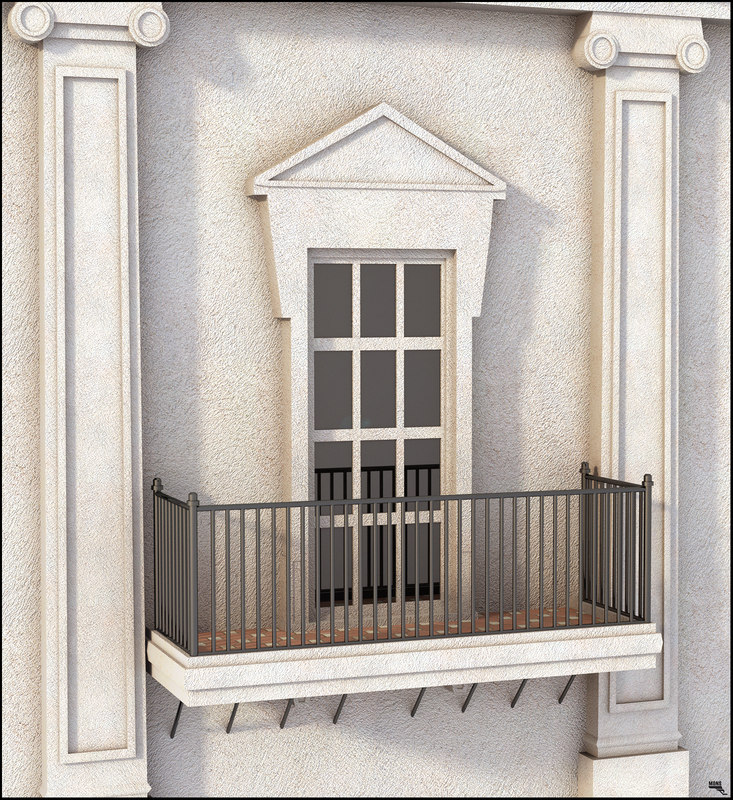 3D window terrace classic - TurboSquid 1211641