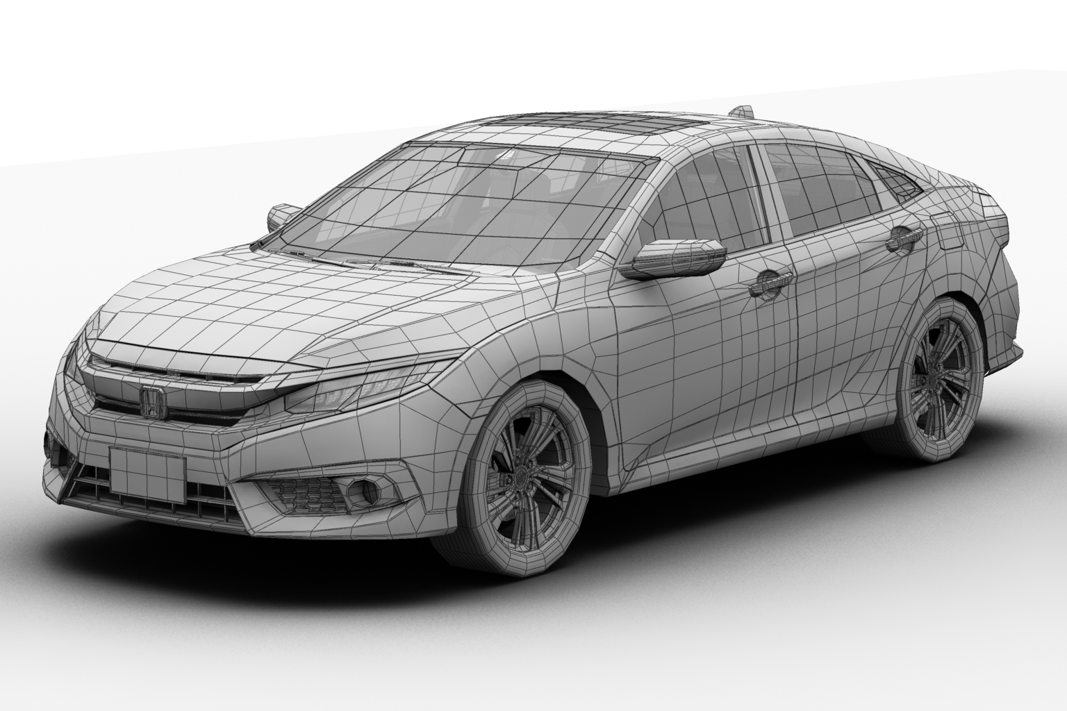 Honda civic 2016 3D model - TurboSquid 1211722