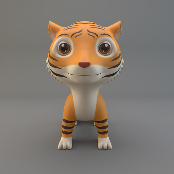 Cartoon tiger 3D model - TurboSquid 1211727