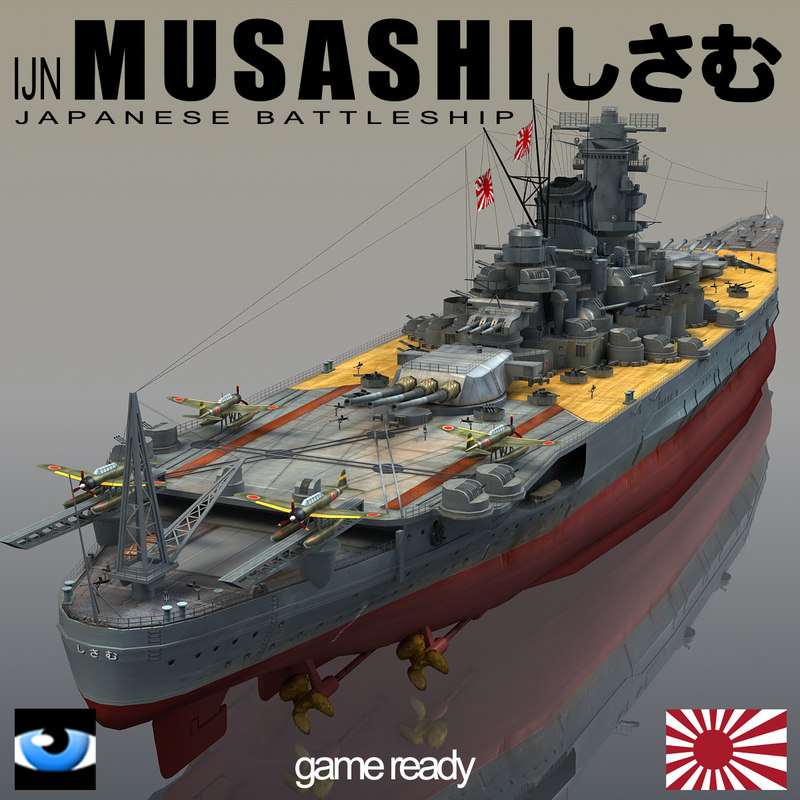 3D ijn musashi - TurboSquid 1211784