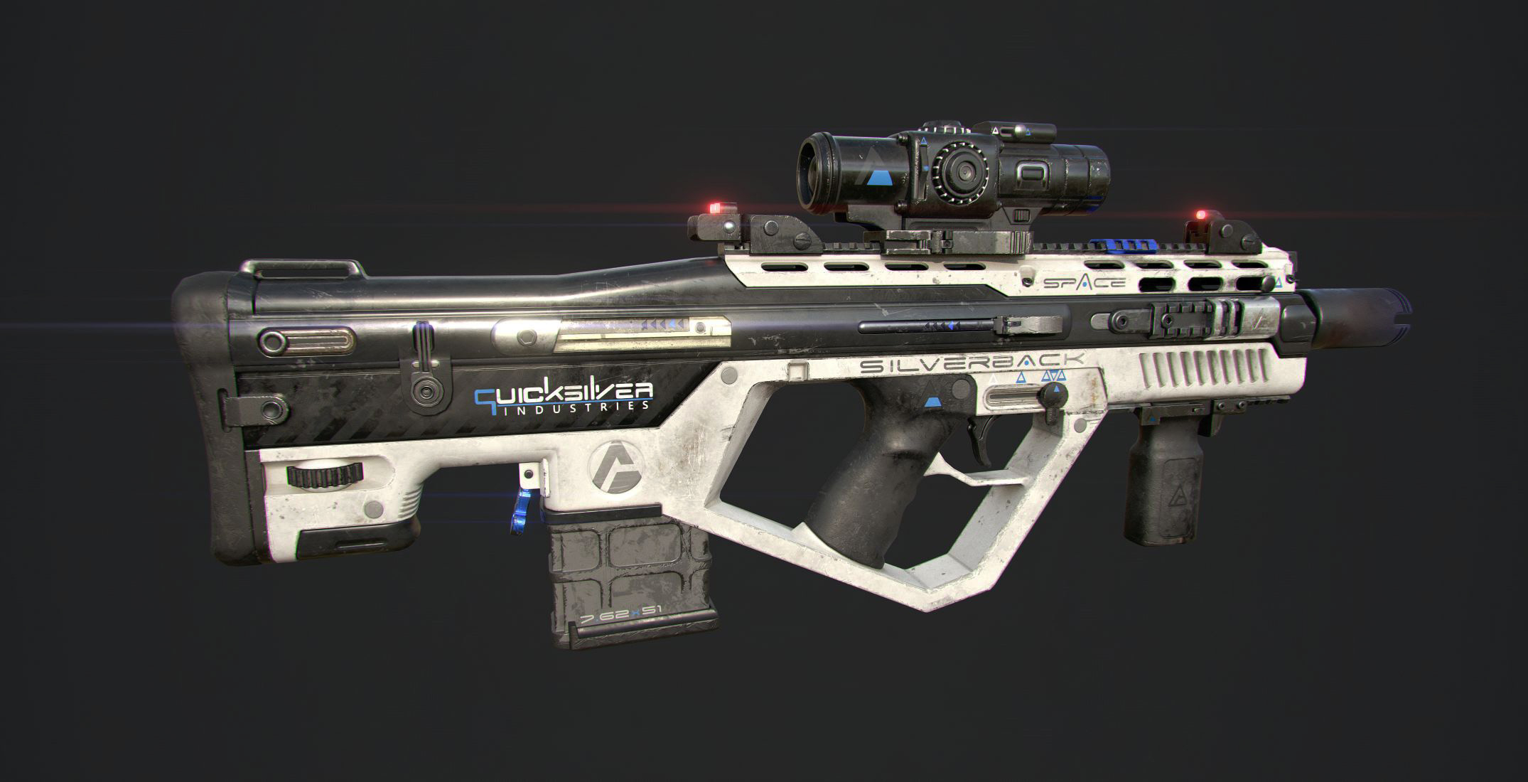 3D sci-fi battle rifle model - TurboSquid 1211900