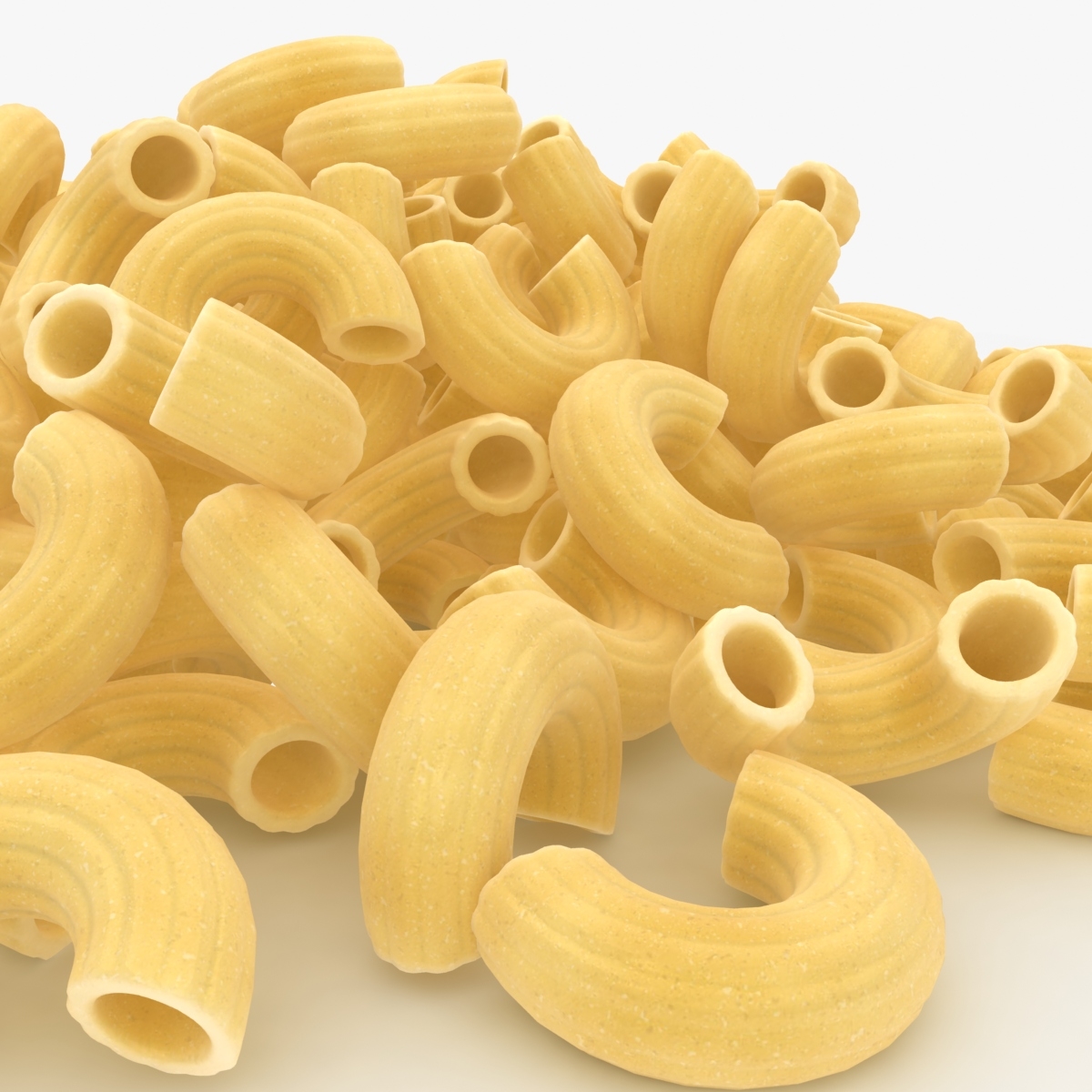 3D realistic dry elbow macaroni - TurboSquid 1211934