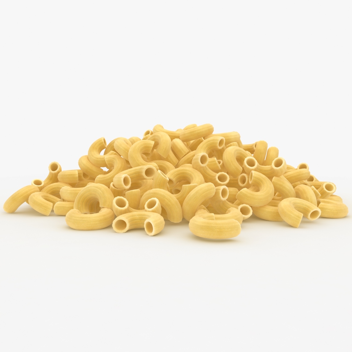 3D realistic dry elbow macaroni - TurboSquid 1211934