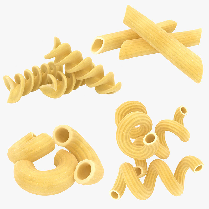 Realistic dry pasta set 3D model - TurboSquid 1212091