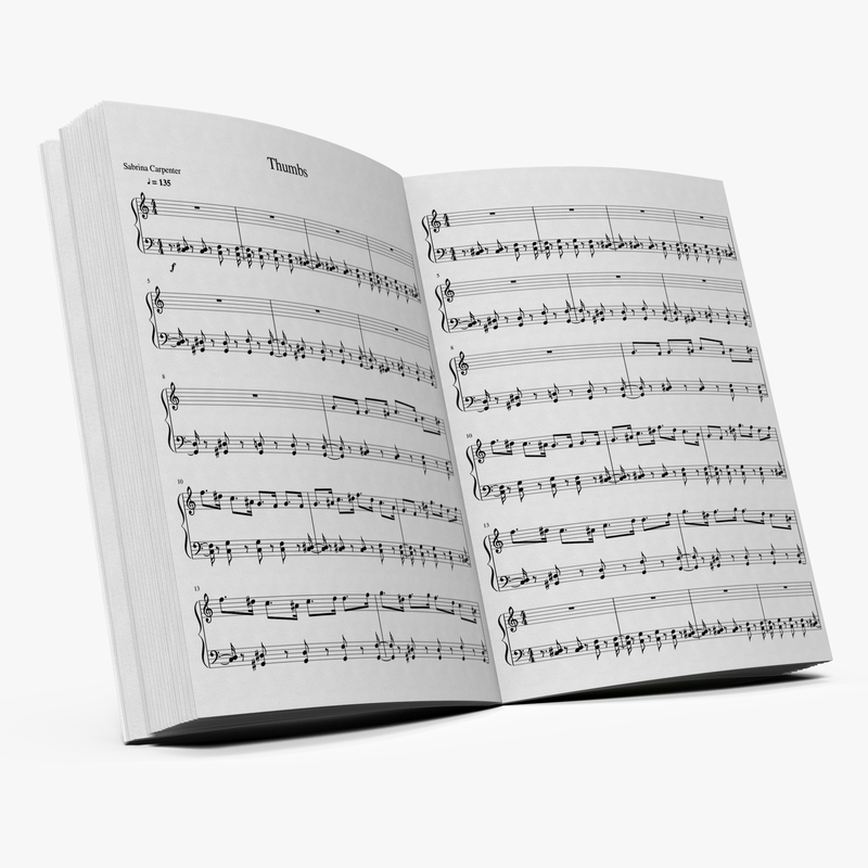 Music notes book 3D - TurboSquid 1212130
