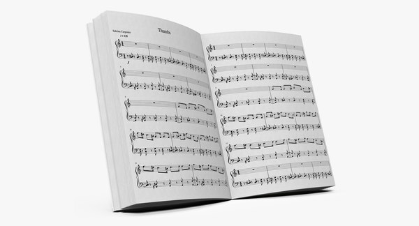 Music notes book 3D - TurboSquid 1212130
