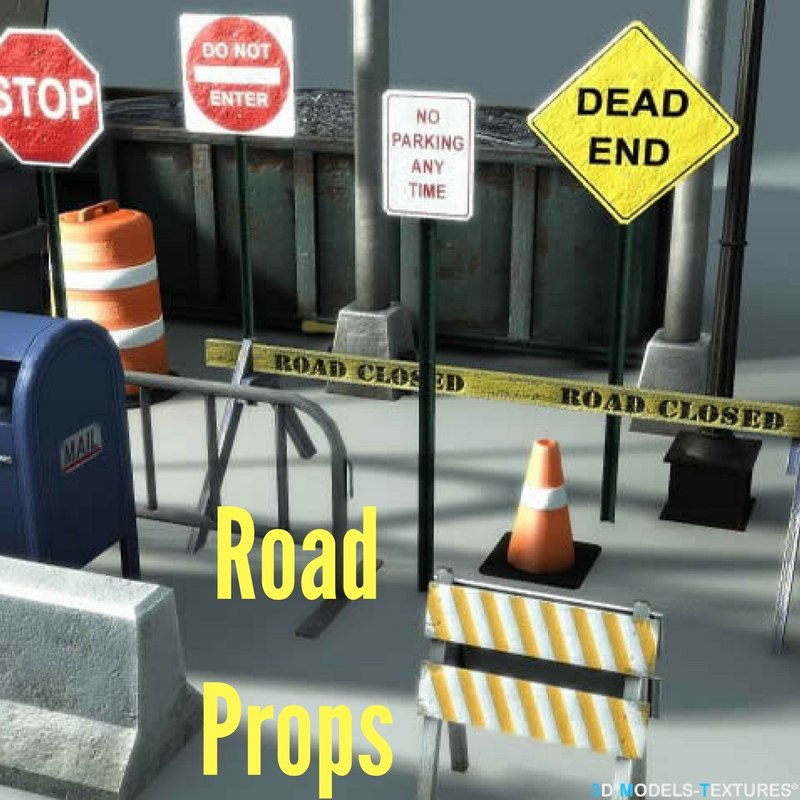 3D road prop - TurboSquid 1212256