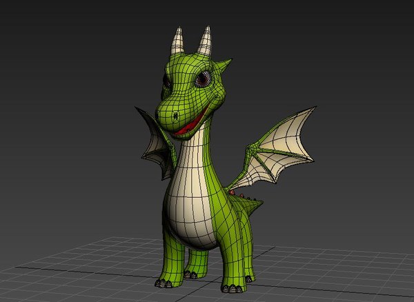 3D модель Мультфильм дракон - TurboSquid 1212313