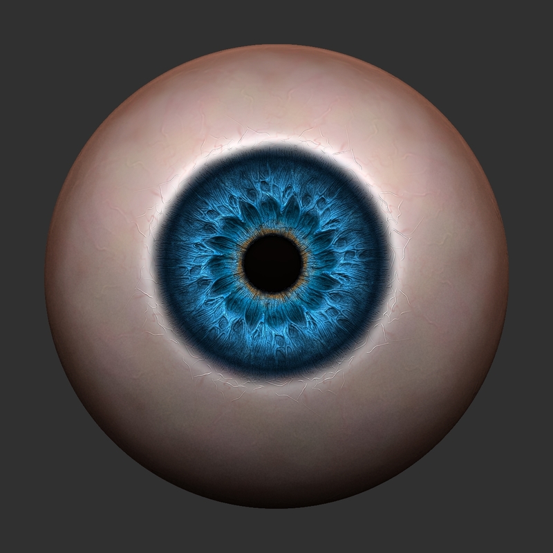 Eye realistic colored 3D model - TurboSquid 1212367