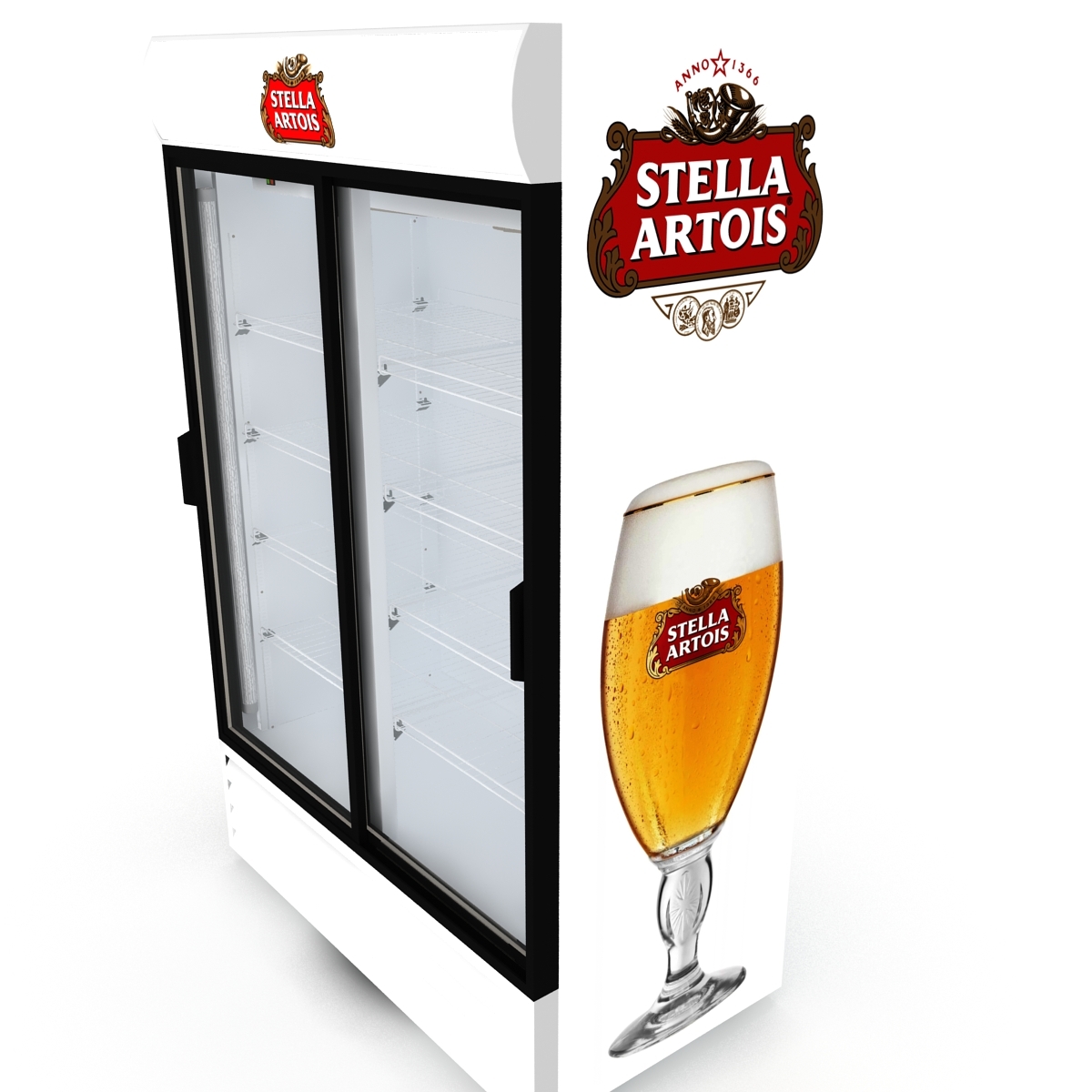 3D stella artois fridge sliding doors - TurboSquid 1212429