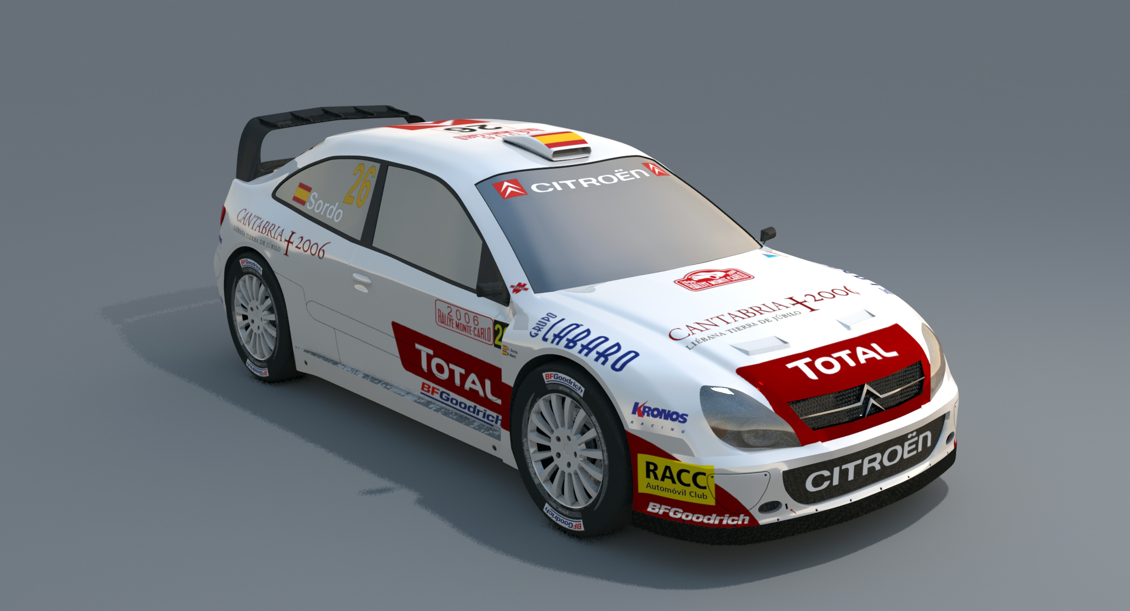 modèle 3D de Citroen Xsara WRC Rallye Monte Carlo 2006 (D.Sordo / M ...