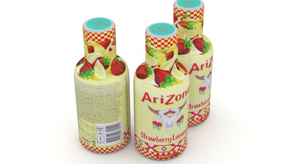 modelo 3d Bebida Botella Arizona Fresa Limonada 500ml - TurboSquid 1212557