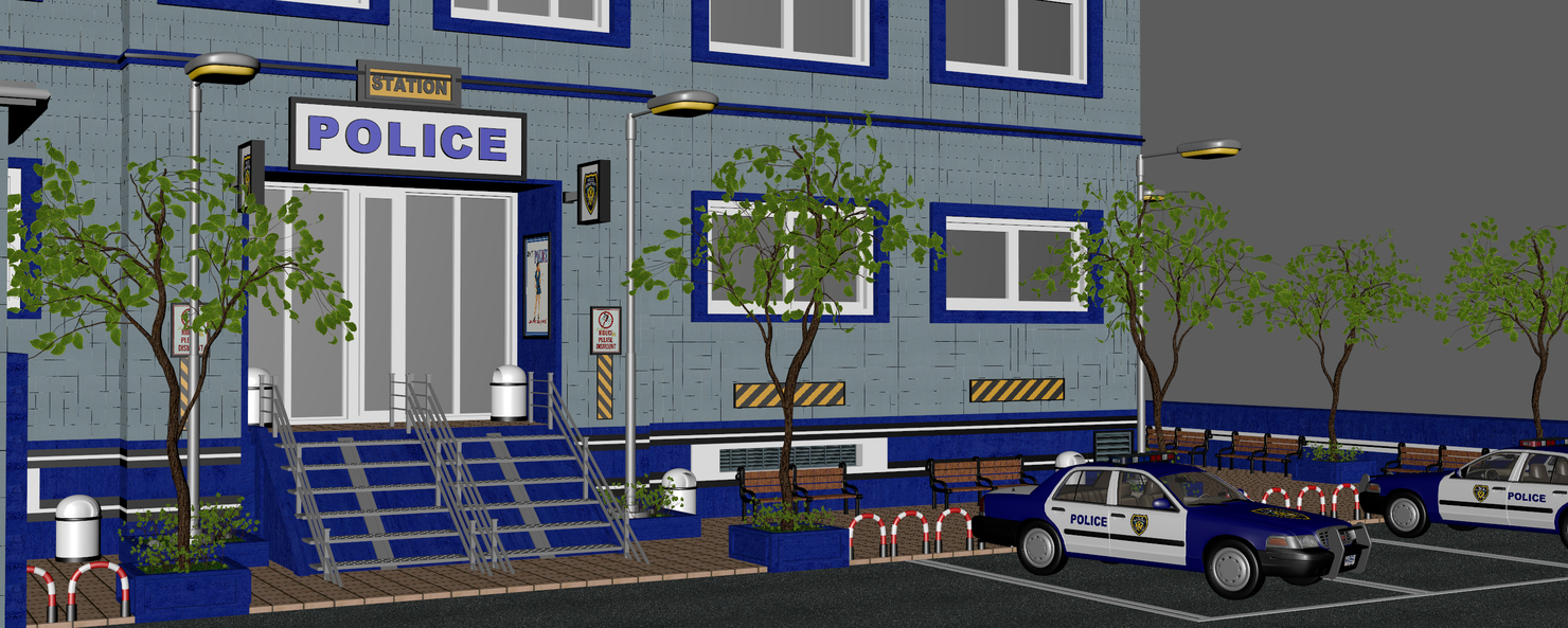 3D police station - TurboSquid 1212626