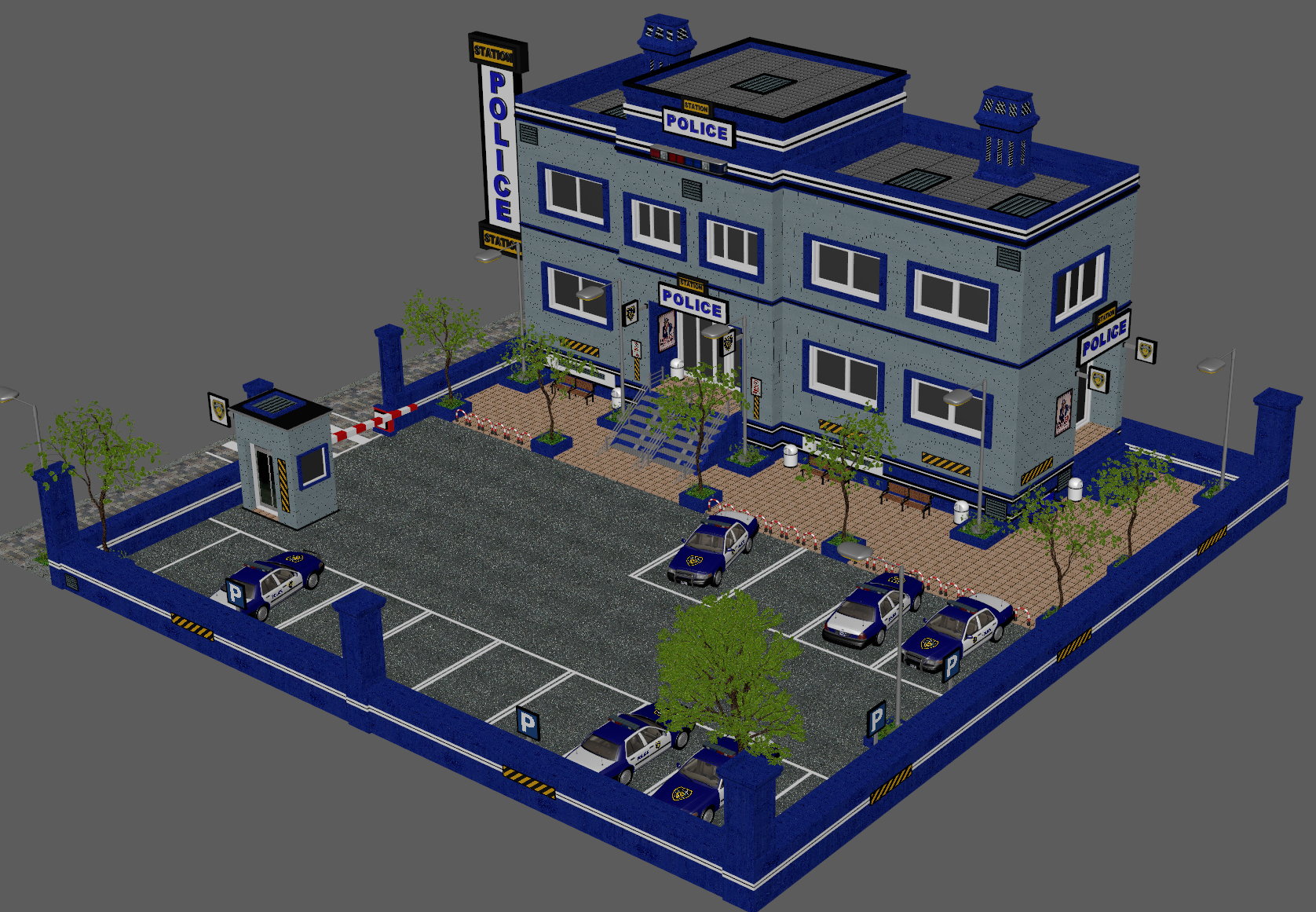 3D police station - TurboSquid 1212626