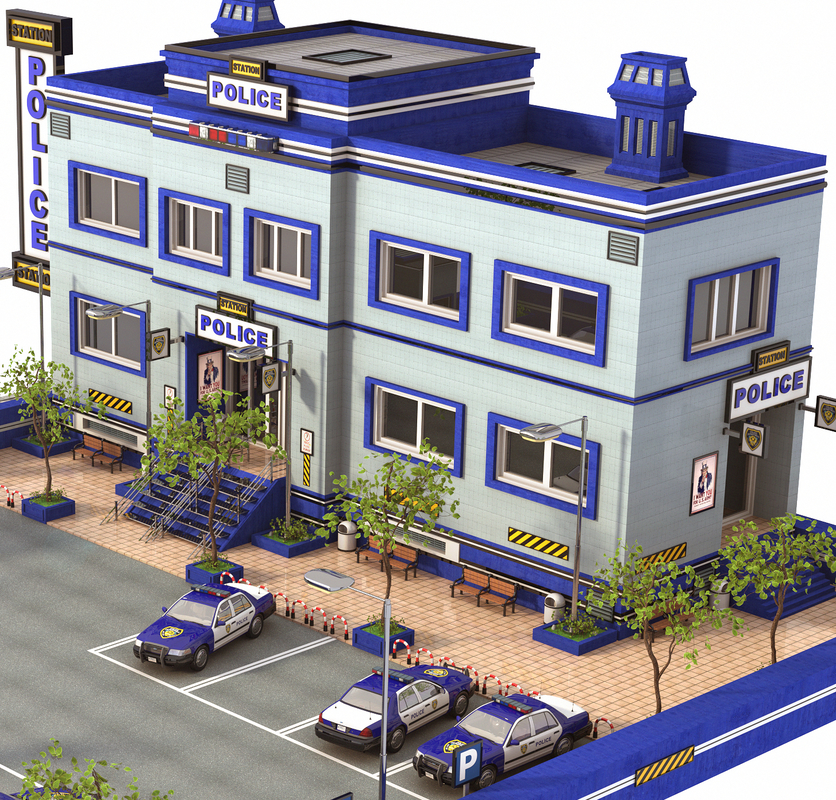 3D police station - TurboSquid 1212626