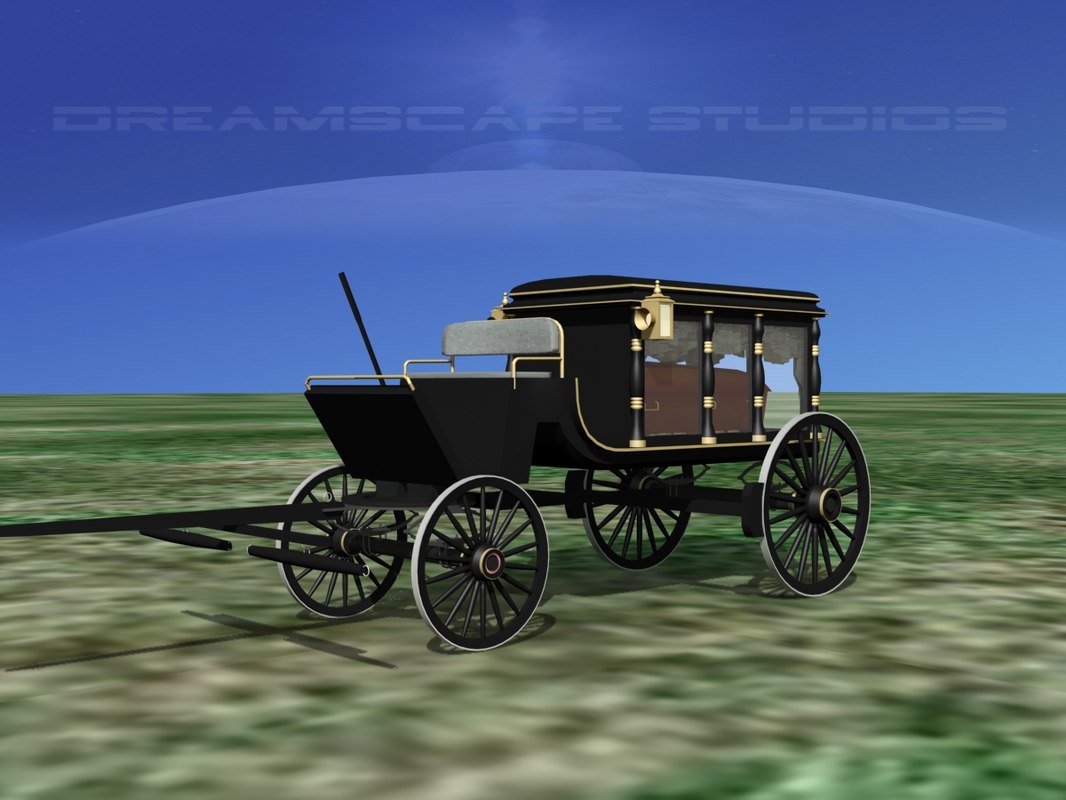 Coffin horse drawn hearse model - TurboSquid 1212707