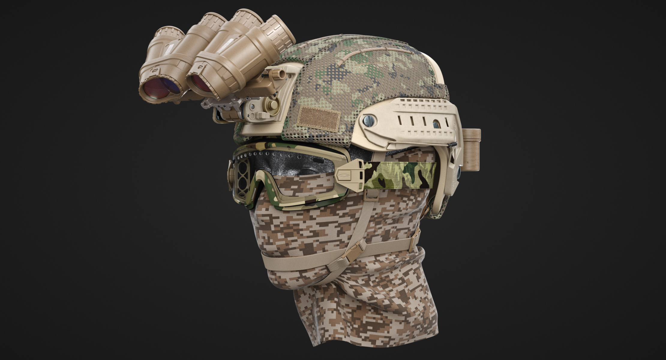 Helmet night vision goggle 3D model - TurboSquid 1212996
