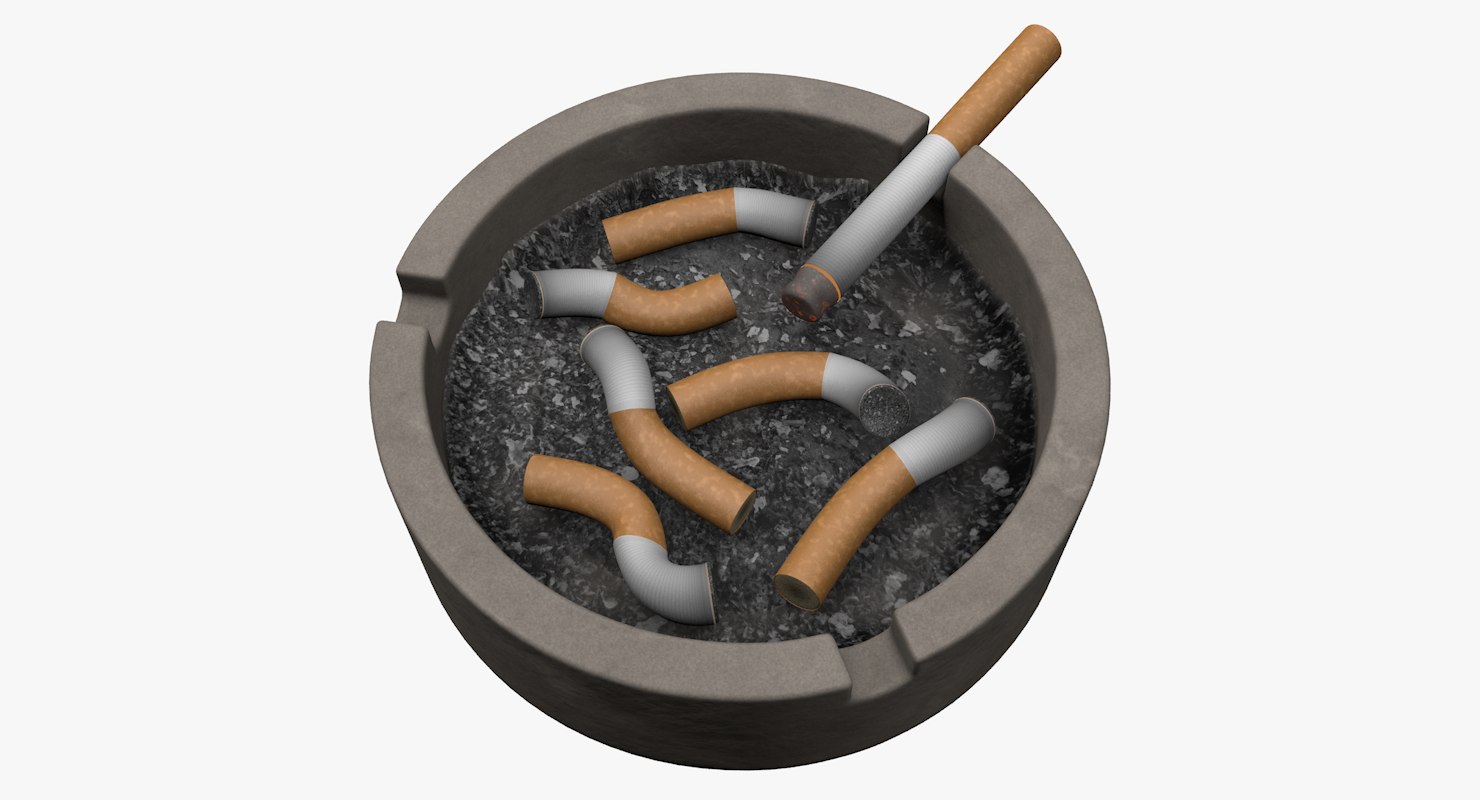 Ashtray ash 3D model - TurboSquid 1213073