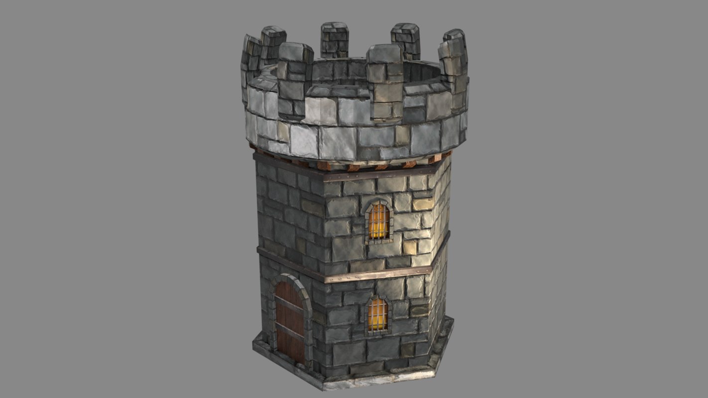 kostenlos Battle Tower - Low Poly Game Asset 3D-Modell - TurboSquid 1213348