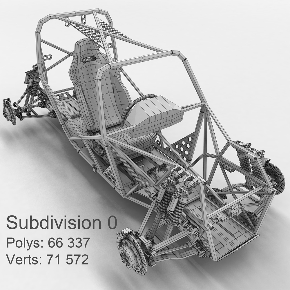 Sports car skeleton 3D - TurboSquid 1213632