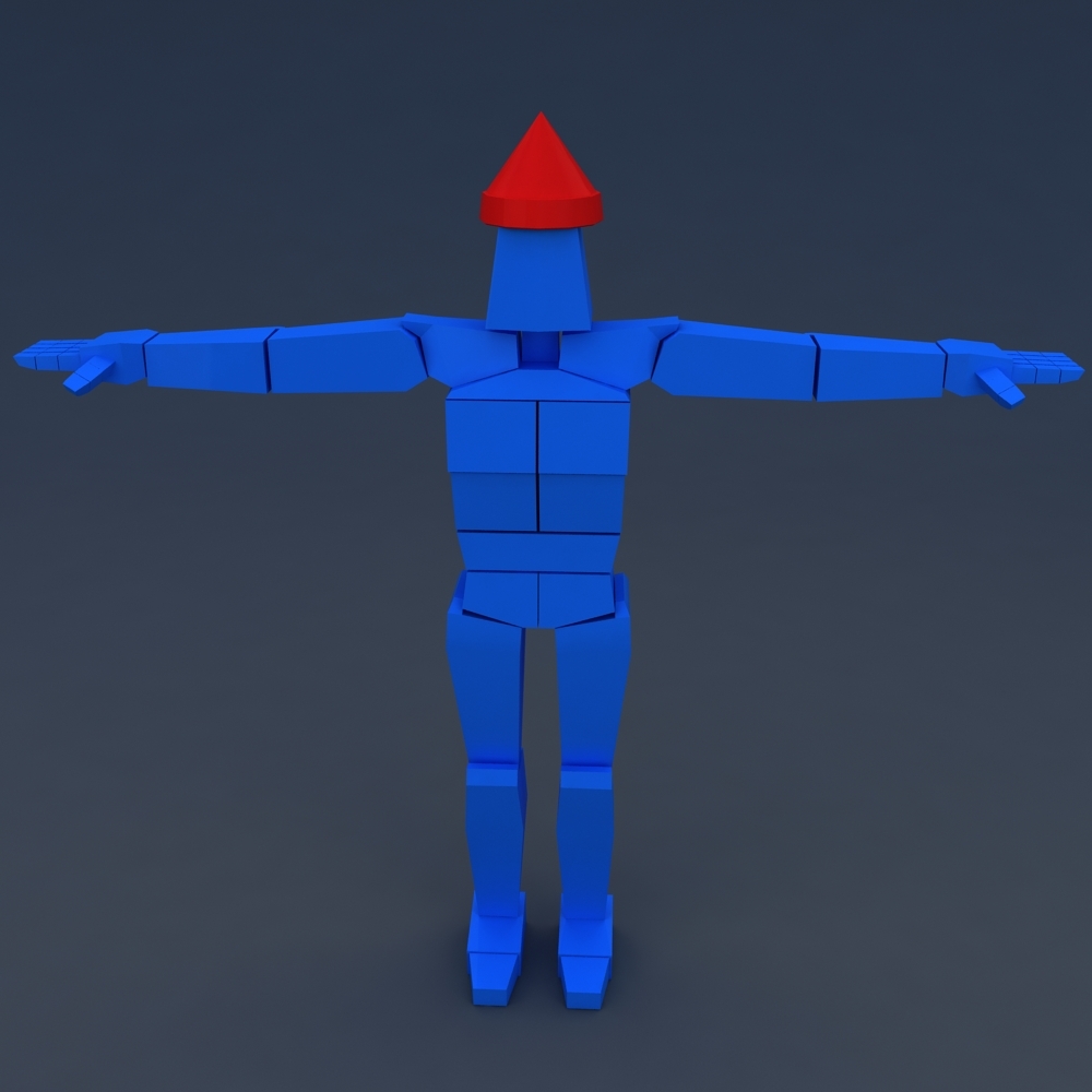 modelo 3d Muñeco ragdoll musculoso polivinílico bajo para juegos ...