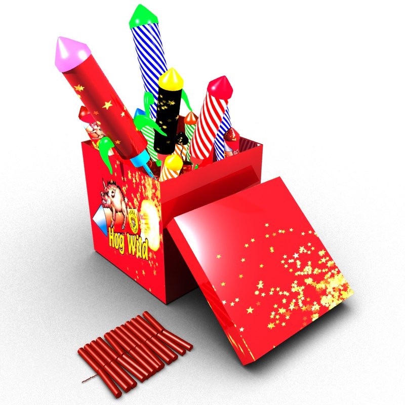 3D box fireworks model - TurboSquid 1213982