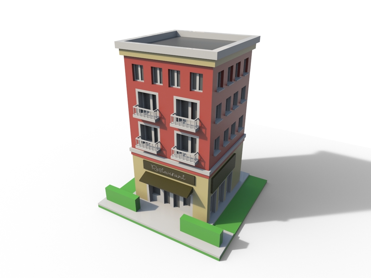 modèle 3D de Bâtiment Low Poly 1 - TurboSquid 1214015